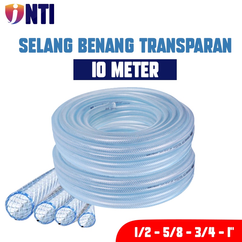Jual INTI Selang Air 10 Meter 1/2 5/8 3/4 1 Inch Selang Air Serat ...