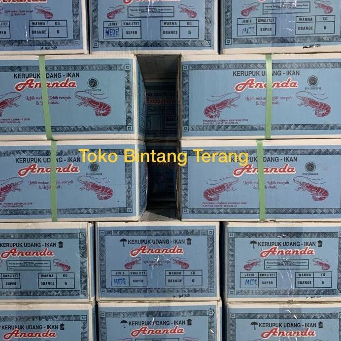 Jual Kerupuk Krupuk Udang Mentah Kecil Ananda Udm Mede 1 Dus Karton 5