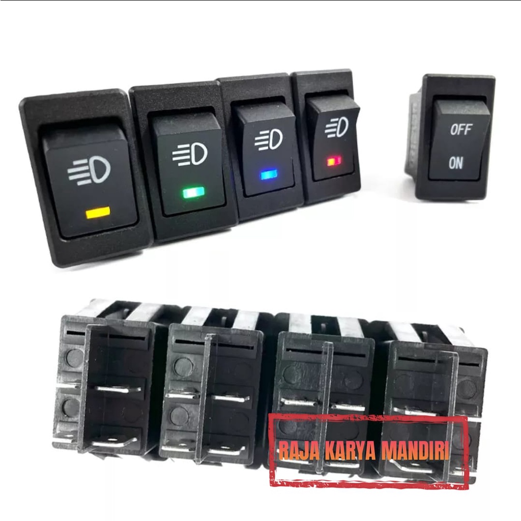Jual Saklar Switch Fog Lamp Mobil 4 Pin 12V 35A LED Universal | Shopee ...