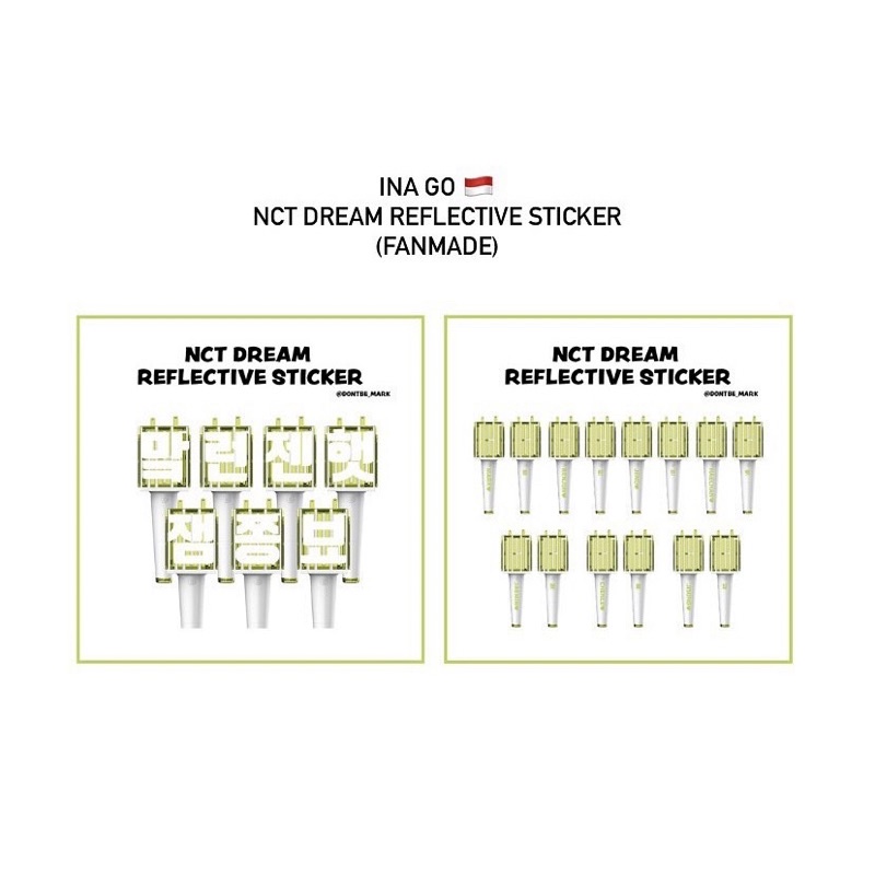 Jual NCT Dream Lightstick Reflective Sticker (Fanmade) (Mark / Renjun ...
