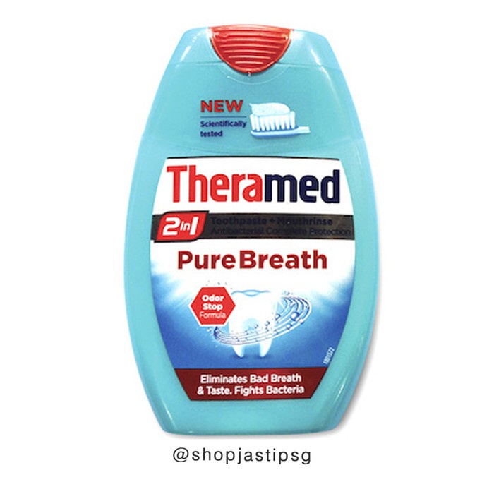 Jual Theramed 2 in 1 Pure Breath Odol Bau Mulut Mouthrinse Toothpaste ...