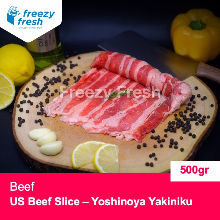 Jual Daging Sapi Slice Yoshinoya Yakiniku / US Beef Slice 500 Gram ...