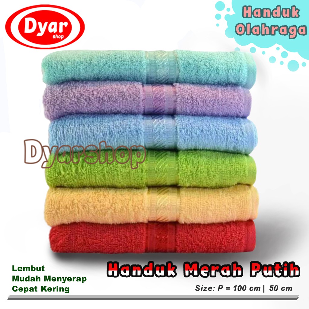 Jual Handuk Mandi Merah Putih 100 x 50 Tanggung | Handuk Mandi Handuk ...