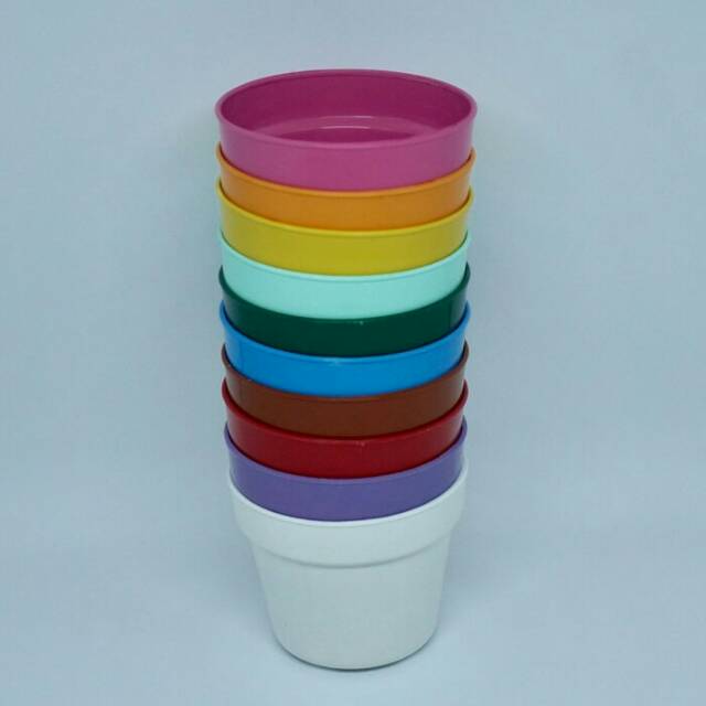 Jual Pot rainbow diameter 8 cm - Pot plastik | Shopee Indonesia
