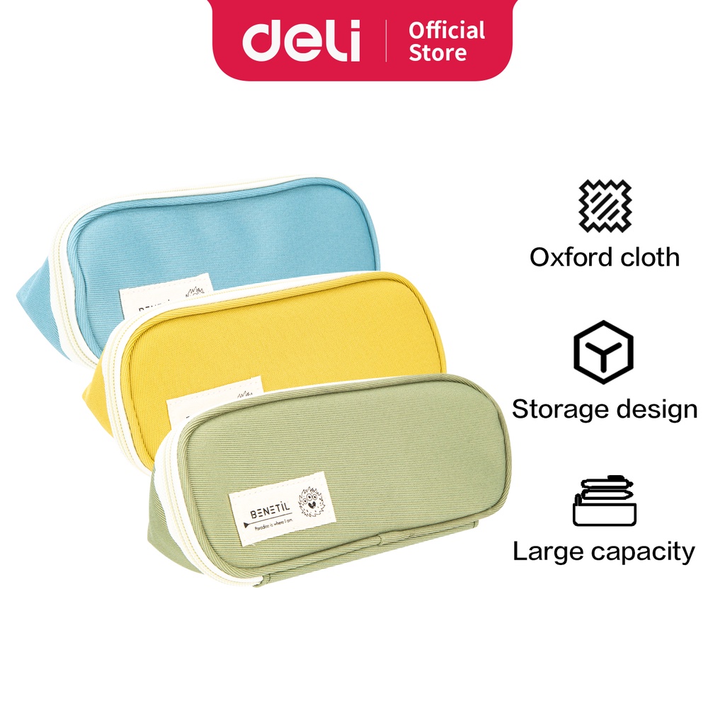 Jual Deli Pencil Pouch / Tempat Pensil Penyimpanan Besar | Shopee Indonesia