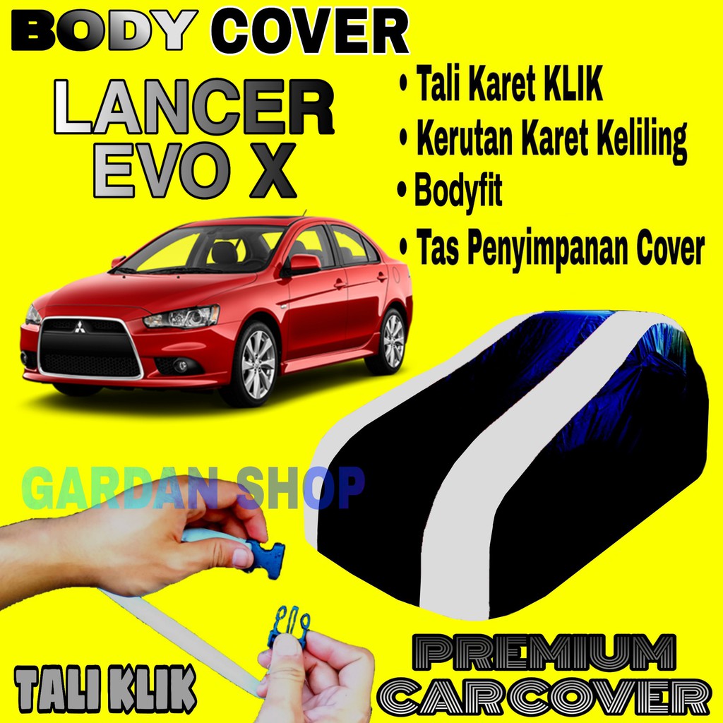 Jual Body Cover LANCER EVO X Sarung Strip SILVER Penutup Pelindung ...