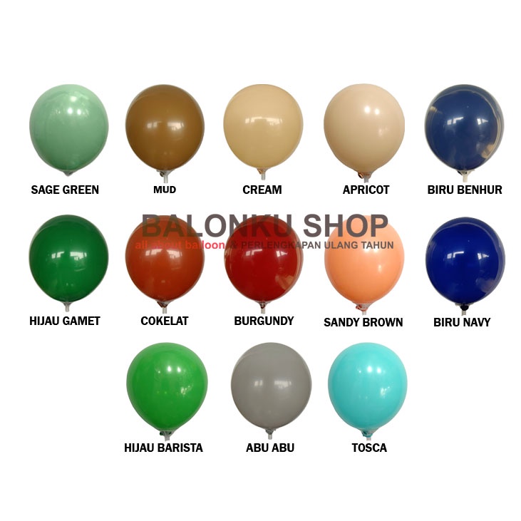Jual Balon Latex Doff 5 Inch / Balon Doff / Balon Latex Doff / Balon ...