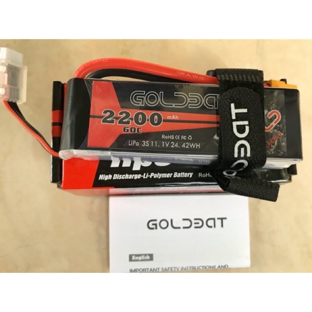 Jual LIPO GOLDBAT 3S 2200mah 60C for RC Plane Car Drone Boat | Shopee Indonesia