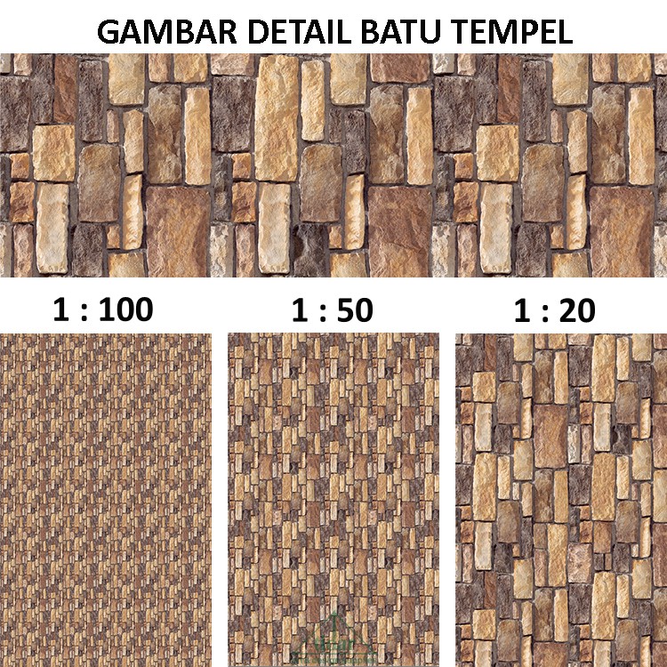 Jual Kertas Motif / Corak Batu Tempel Skala - Dinding / Miniblock #12 ...