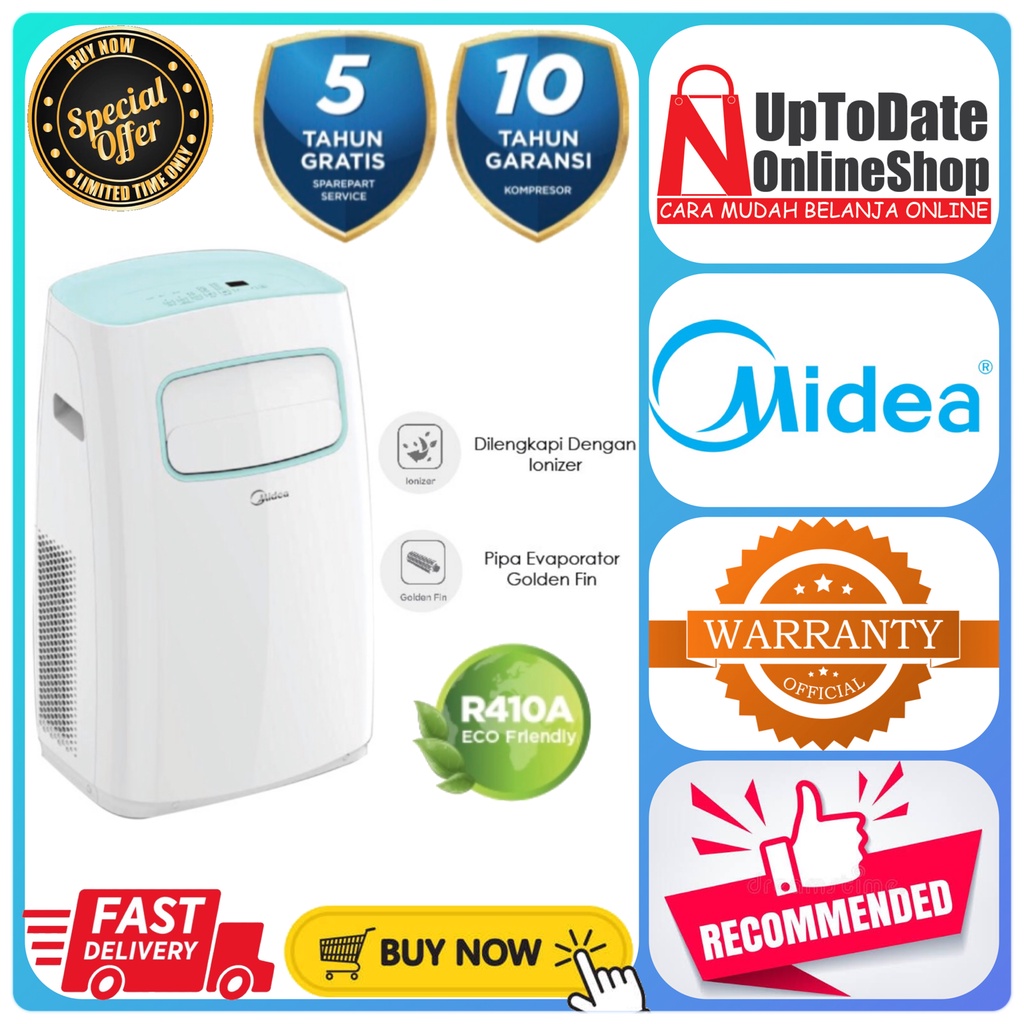 Jual AC PORTABLE MIDEA 1 PK MPF2-09CRN1 09CRN1 SUPER LOW WATT SUPER ...