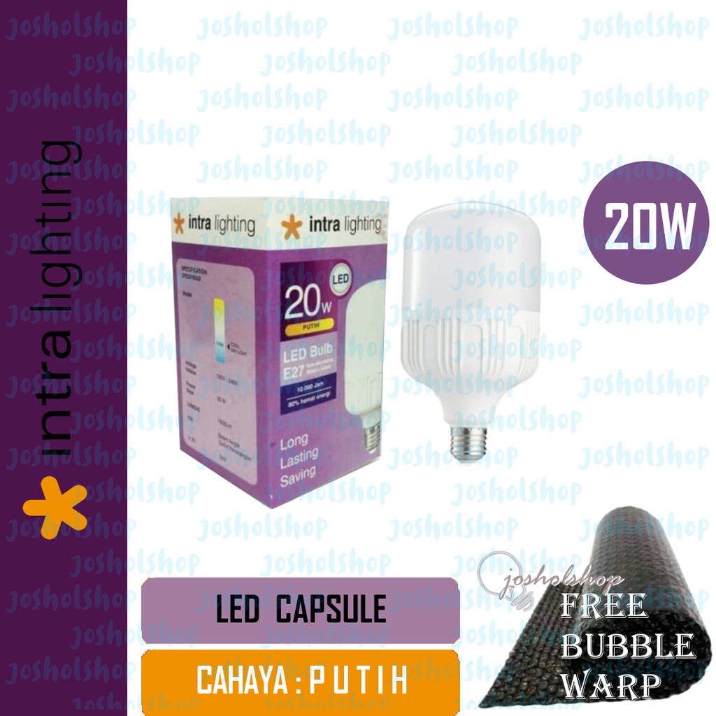Jual Intra Lampu LED Kapsul / Tabung 20W / 20 WATT | Shopee Indonesia