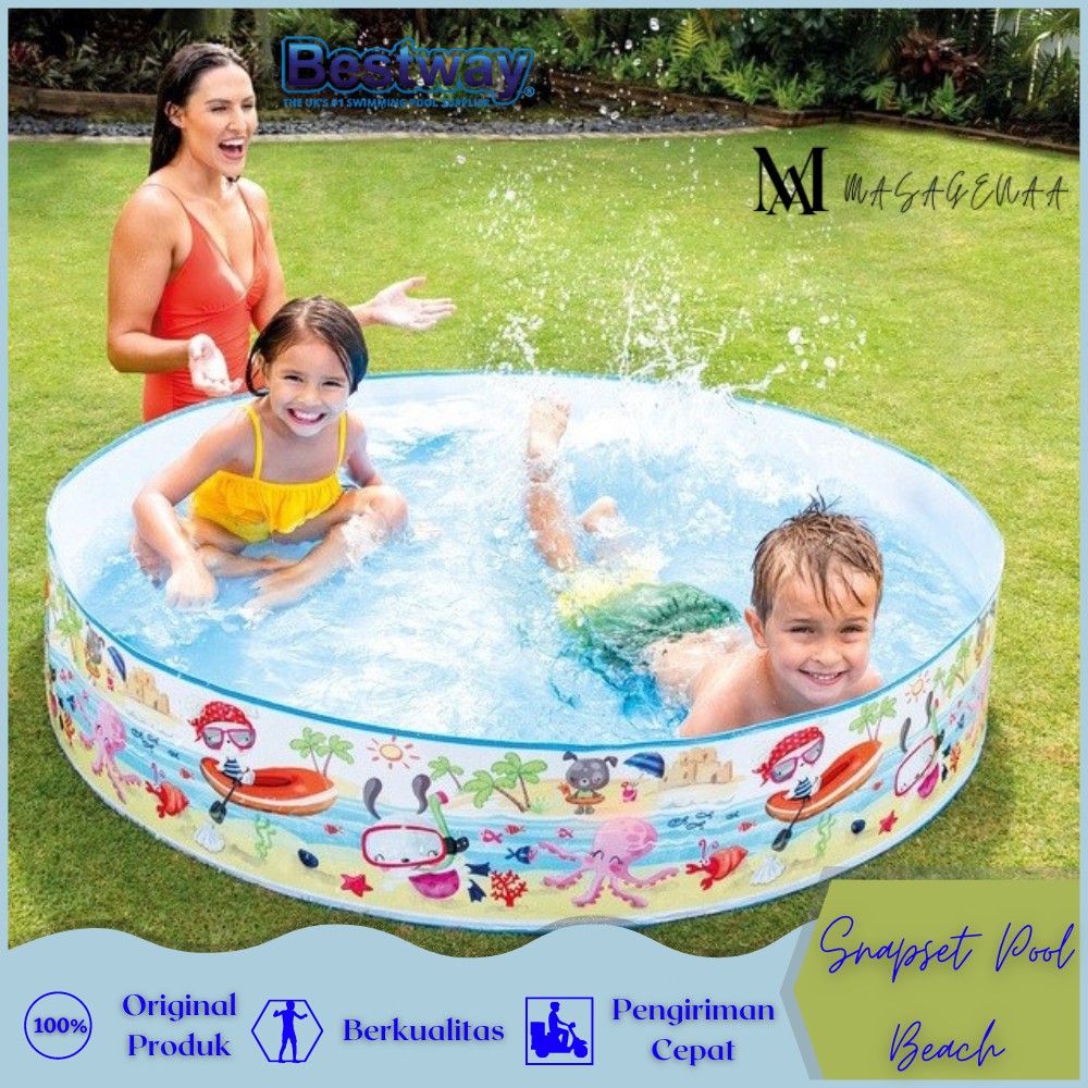 Jual Kolam Renang Berenang Karet Anak Anak Jumbo Besar Tanpa Dipompa Portable Portabel Intex ...