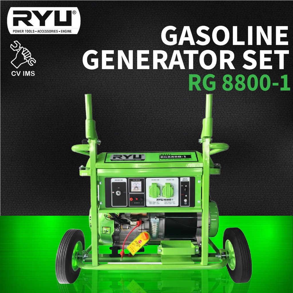Jual RYU Genset Gasoline Generator Set 8800-1 | Shopee Indonesia