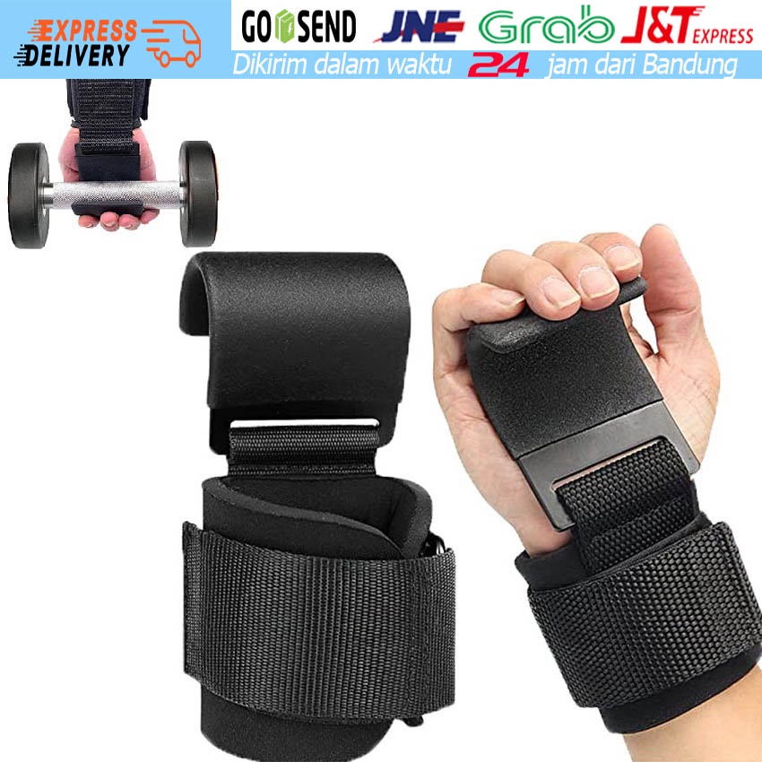 Jual TERBARU Strap Hook Gym Fitness Sarung Tangan Model Grip Angkat ...