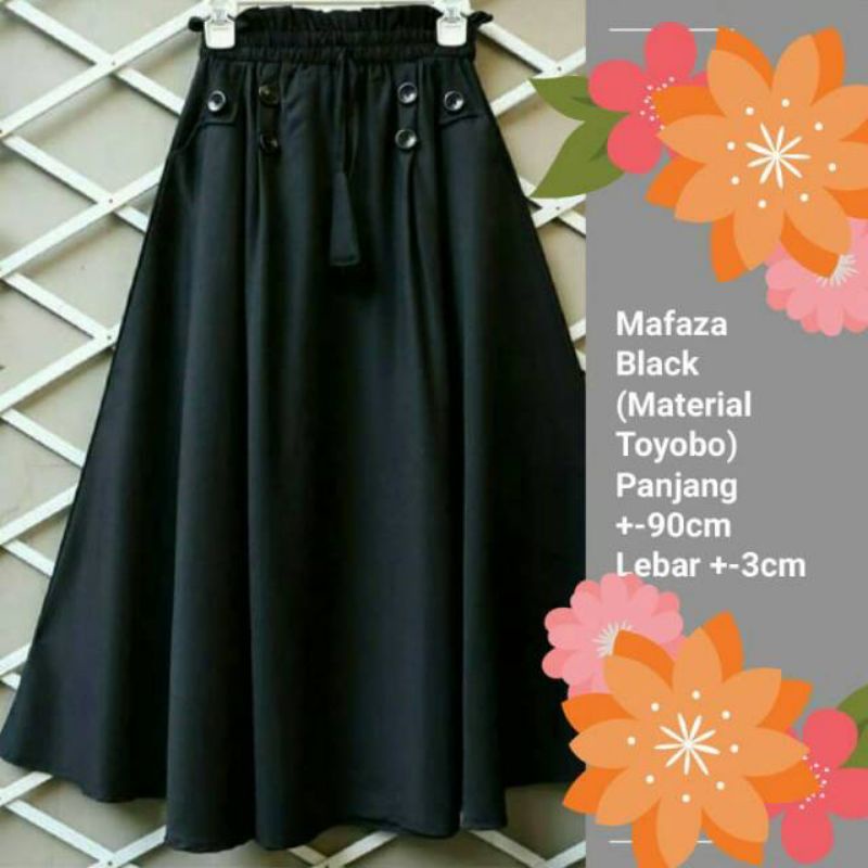 Jual ROK POLOS HITAM // ROK PAYUNG POLOS JUMBO / ROK WANITA TERBARU ...