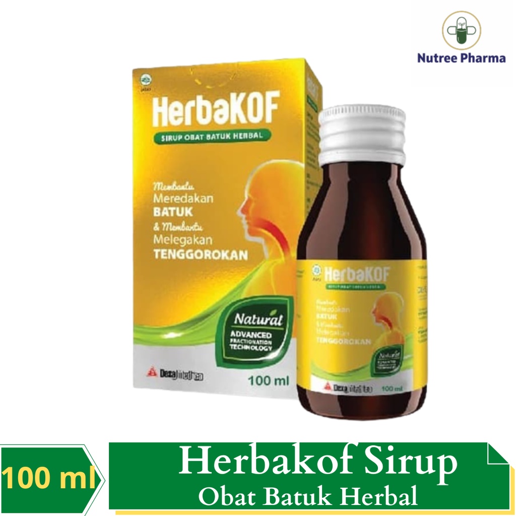 Jual Herbakof Sirup Obat Batuk Herbal Rasa Strong Mint Botol 100ml ...