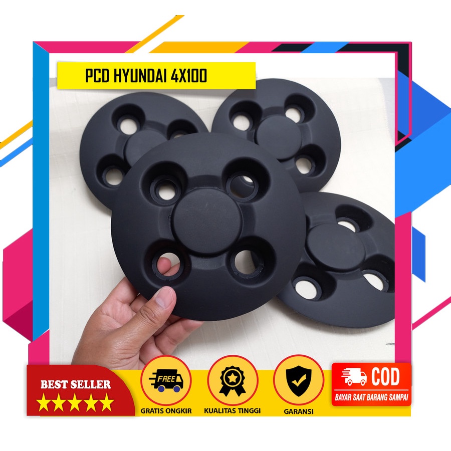 Jual velg kaleng dop HYUNDAI PCD 4X100 Center Dop Velg Kaleng PCD 4x100 ...