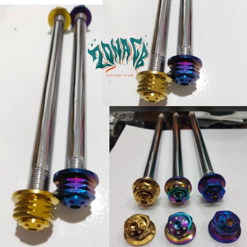 Jual baut as roda depan probolt heng honda yamaha Suzuki megapro tiger ...