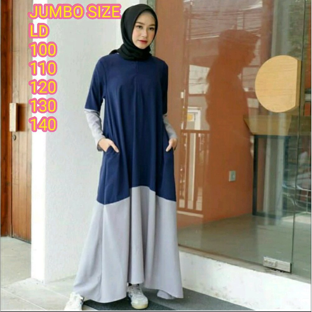 Jual Jual ATIFA DRESS JUMBO BANYAK SIZE DRESS JUMBO DRESS BIGSIZE DRESS ...
