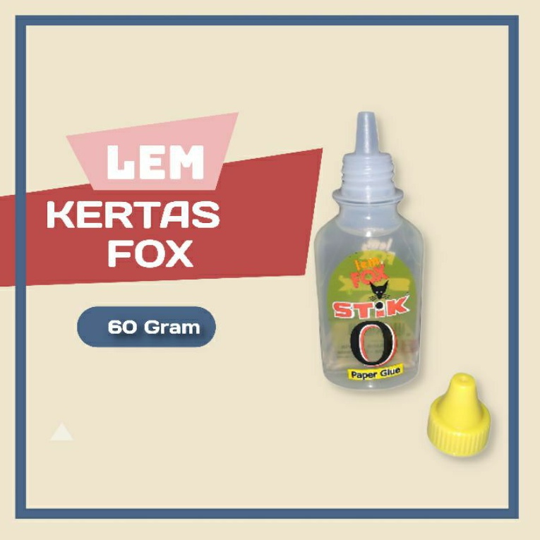 Jual LEM CAIR/PAPER GLUE/LEM KERTAS MERK FOX 600 GRAM | Shopee Indonesia