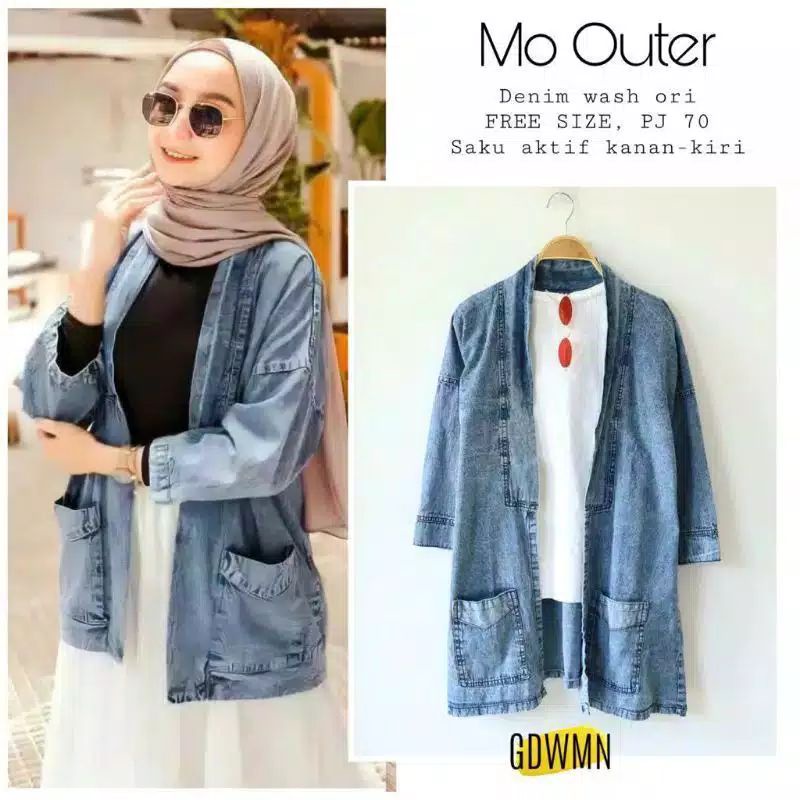 Jual CARDIGAN JEANS WANITA // OUTER JEANS WANITA // KARDIGAN OUTER ...
