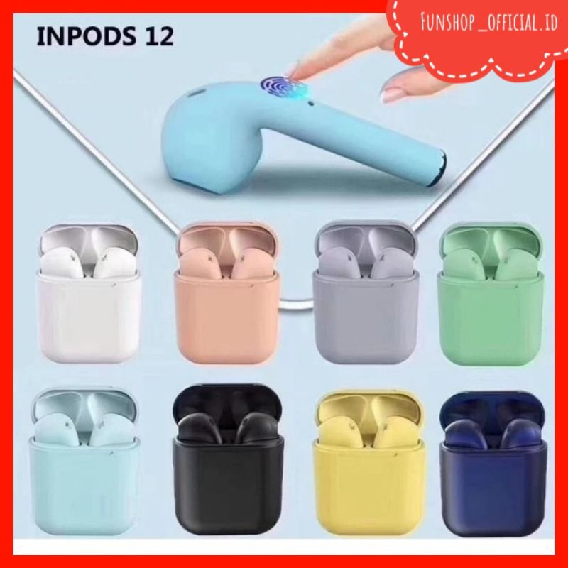 Jual inPods i12TWS Colorful Bluetooth headset Mini Wireless Earbuds Sport headsets Headset ...