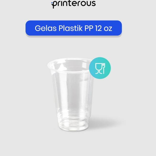 Jual Q Plastic Cup PP / Gelas Plastik PP 12 oz (360 ml) + Tutup/Lid ...