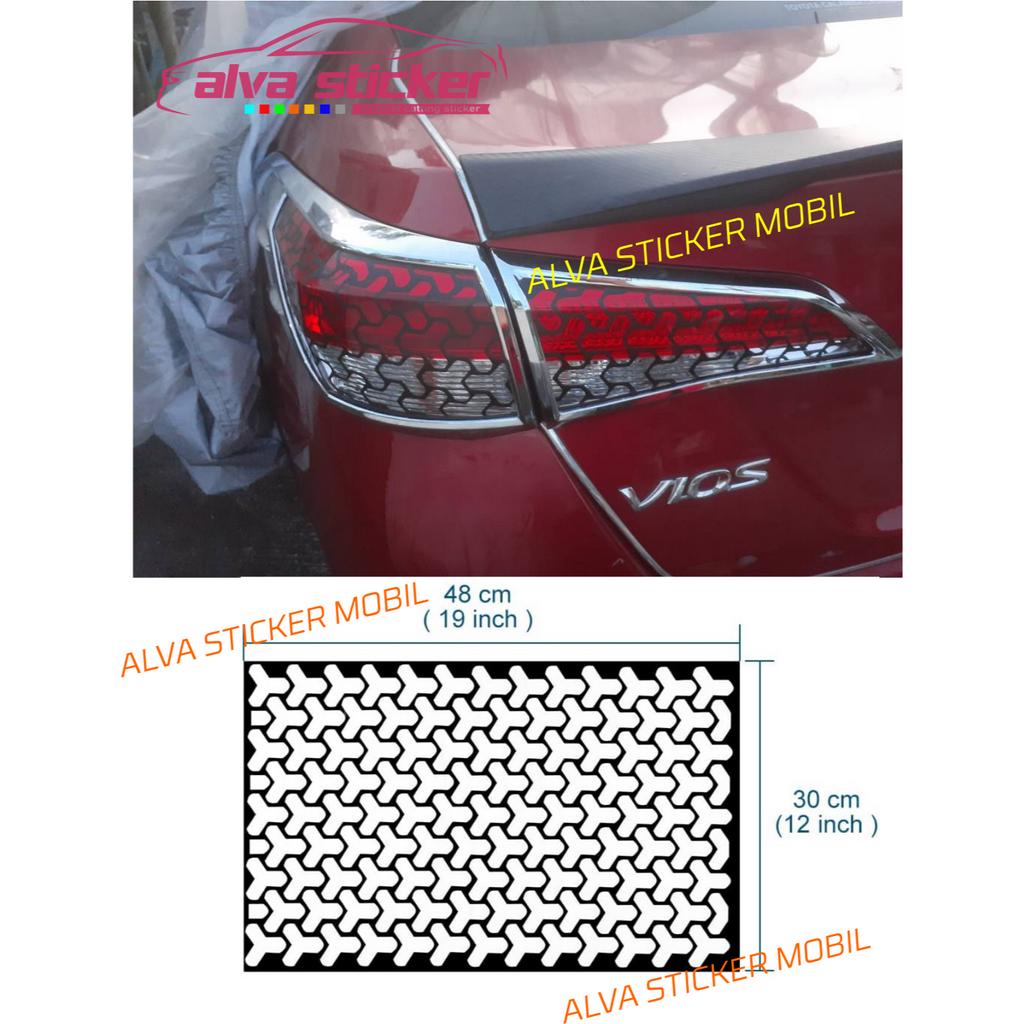 Jual discont sticker cover lampu mobil depan/belakang stiker die cut ...