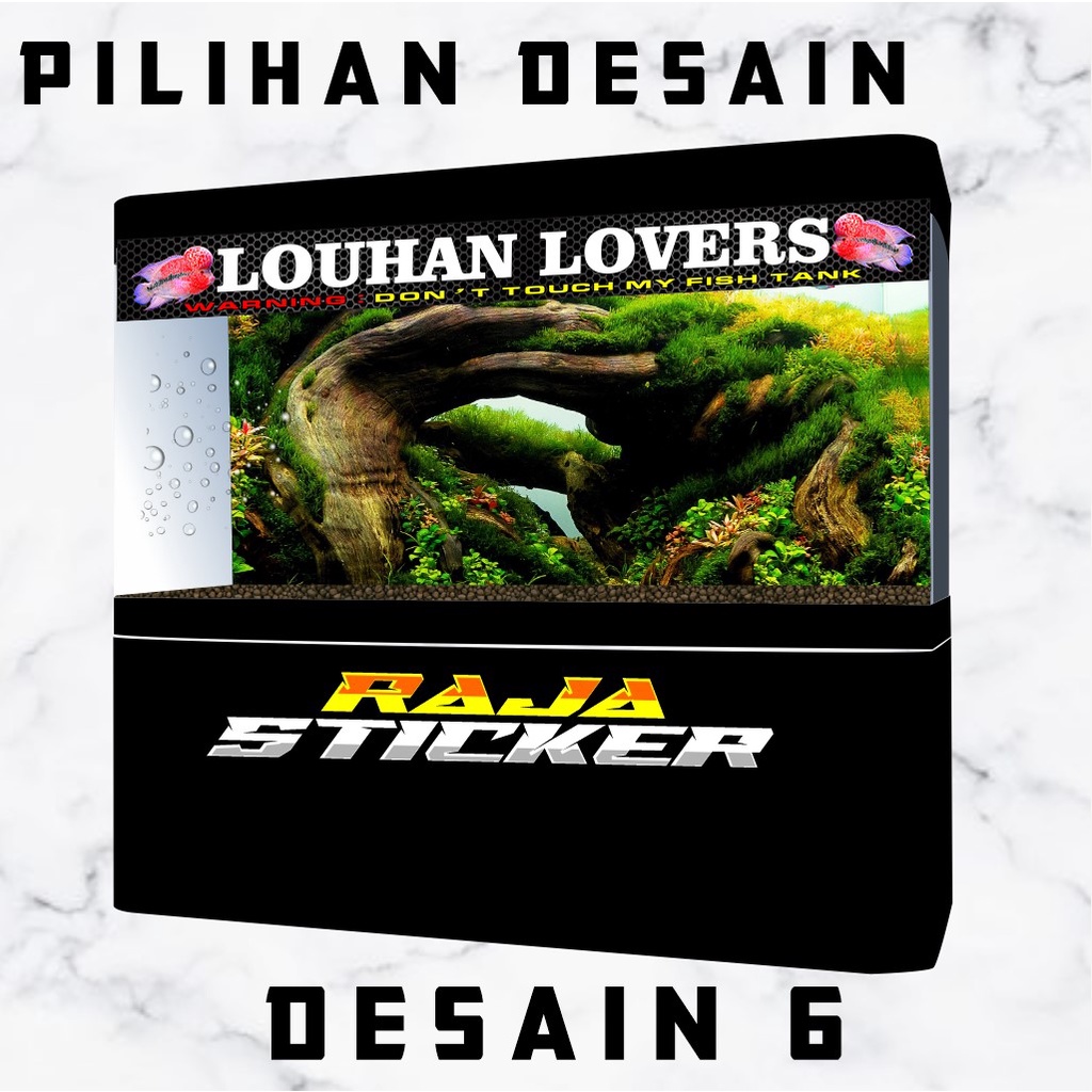 Jual Stiker Aquarium LOUHAN LOHAN FLOWERHORN CICHLID Ikan Galak ...