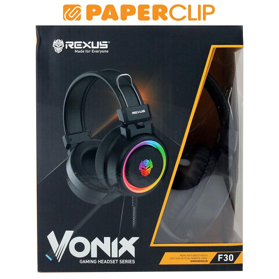 Jual HEADSET REXUS VONIX F30 DUAL JACK BLACK | Shopee Indonesia