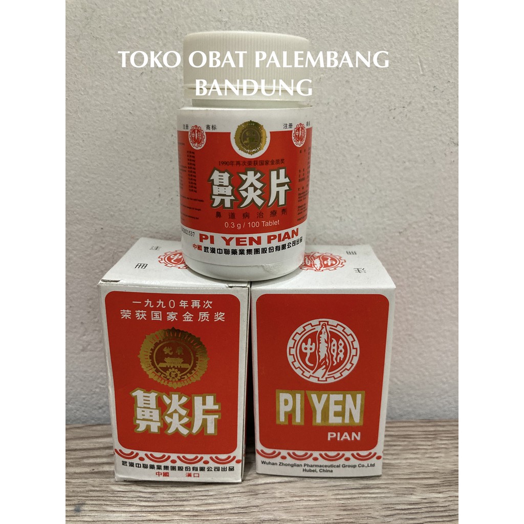 Jual PI YEN PIAN 100 TABLET sinusitis rhinitis pernafasan batuk ...