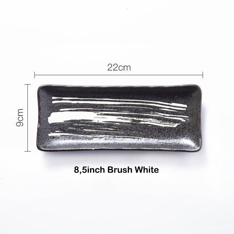 Jual HHS Piring Keramik Sushi Plate Persegi Panjang Japanese Ceramic ...