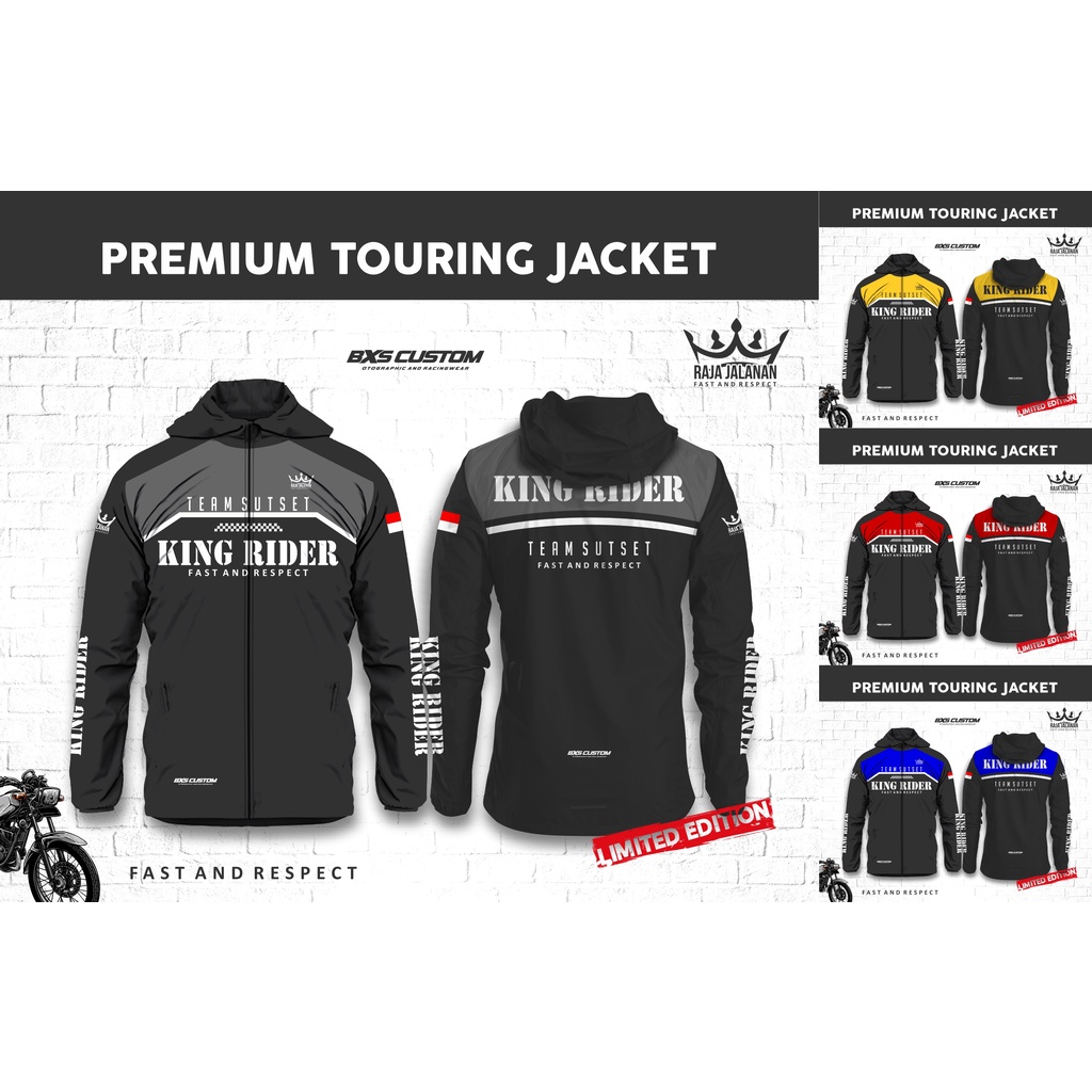 Jual JAKET TOURING RX KING TEAM SUTSET HOODIE SUNMORI JAKET WATERPROOF ...