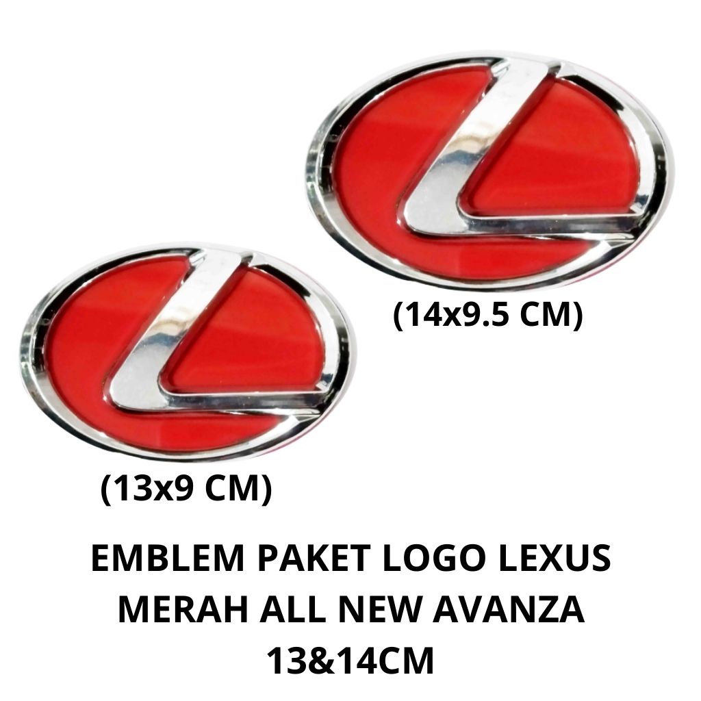 Jual EMBLEM PAKET LOGO MOBIL LEXUS MERAH ALL NEW AVANZA 13&14CM ...