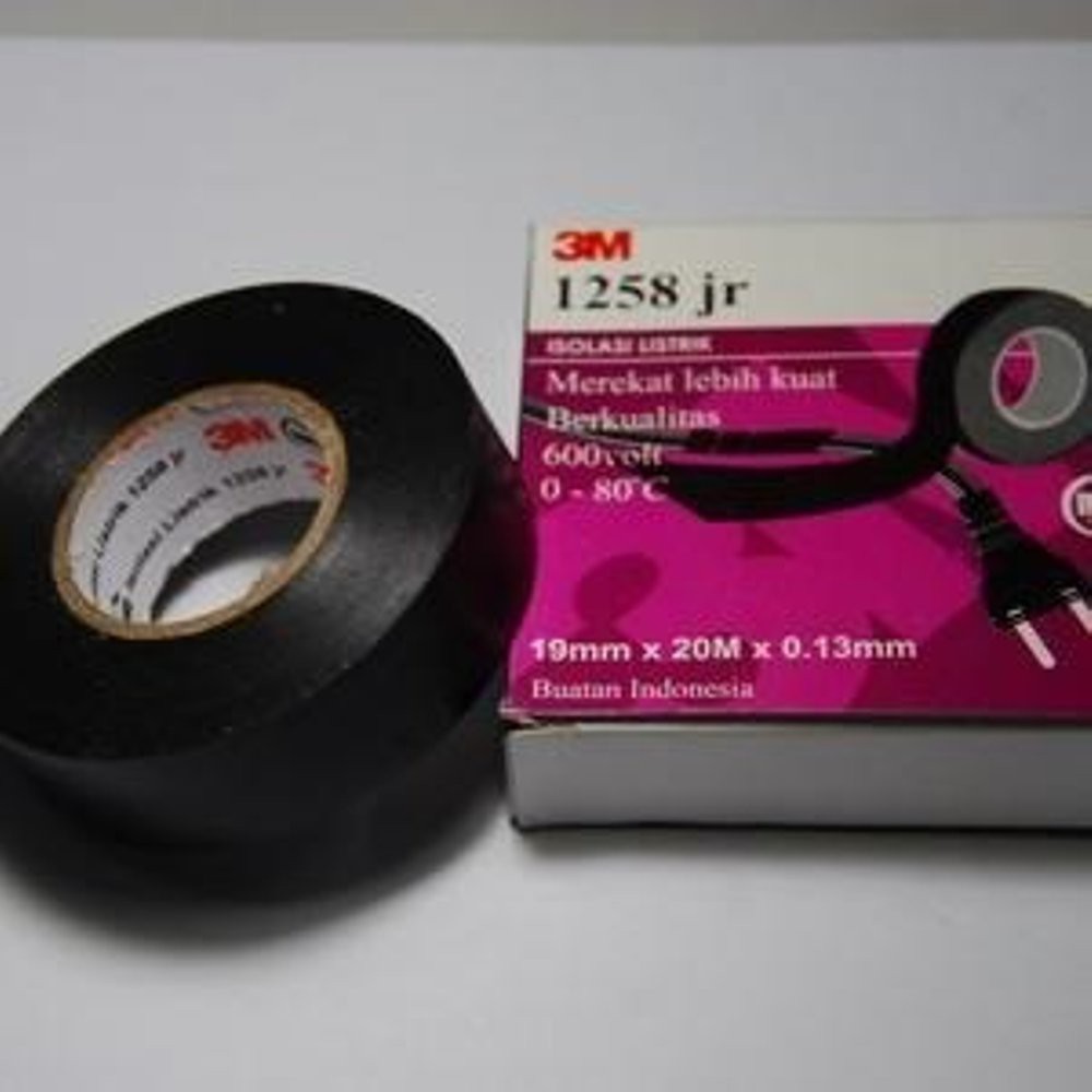 Jual CUCI GUDANG Isolasi Listrik 3m 1258 Jr Hitam Asli Solasi Kabel 3 M ...