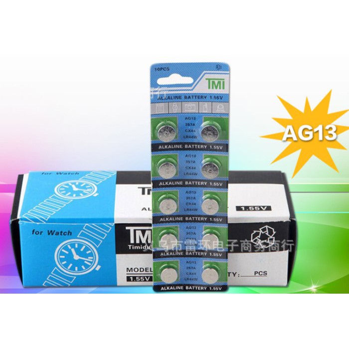 Jual BATERAI ALKALINE LR44H / BATRE KANCING AG13 / 357A | Shopee Indonesia