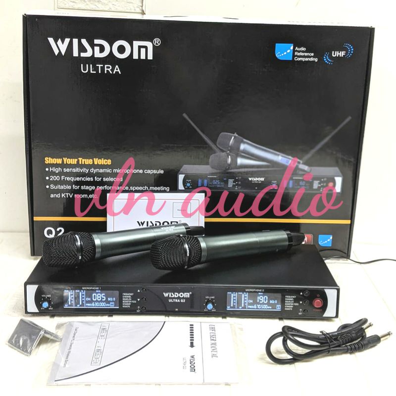 Jual Mic wireless WISDOM Q2 BISA UBAH FREQUENCY ORIGINAL | Shopee Indonesia