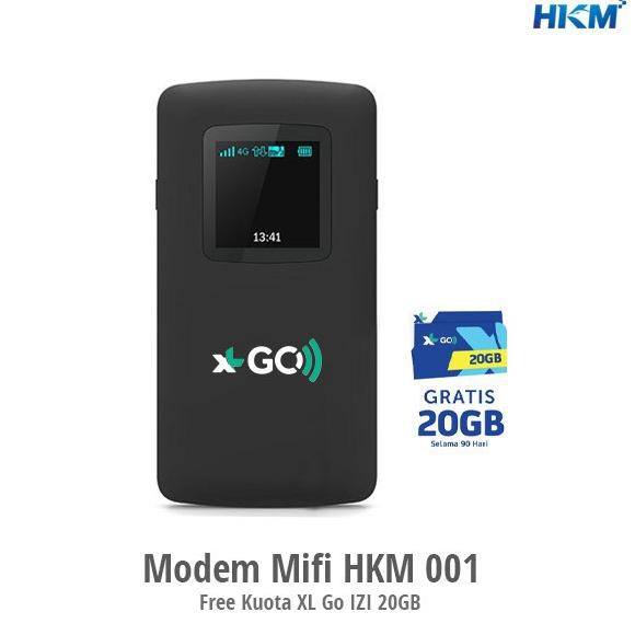 Jual HKM 001 Modem Mifi Wifi 4G LCD Display Unlock Free XL Go Izi 20GB ...