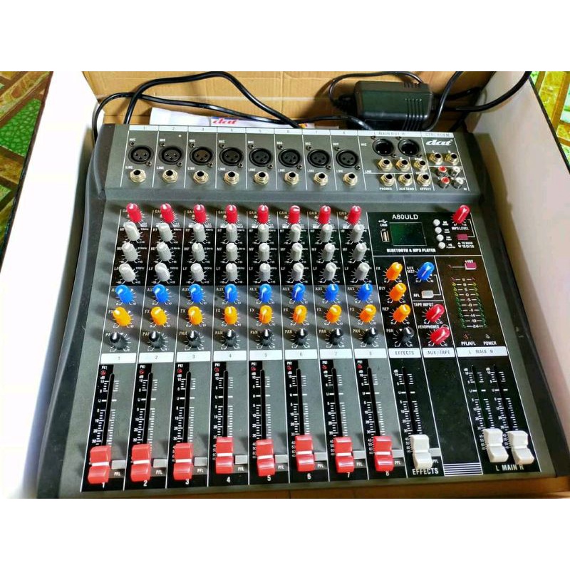 Jual Mixer 8 channel Dat A80ULD original mixer audio 8 chanel | Shopee Indonesia
