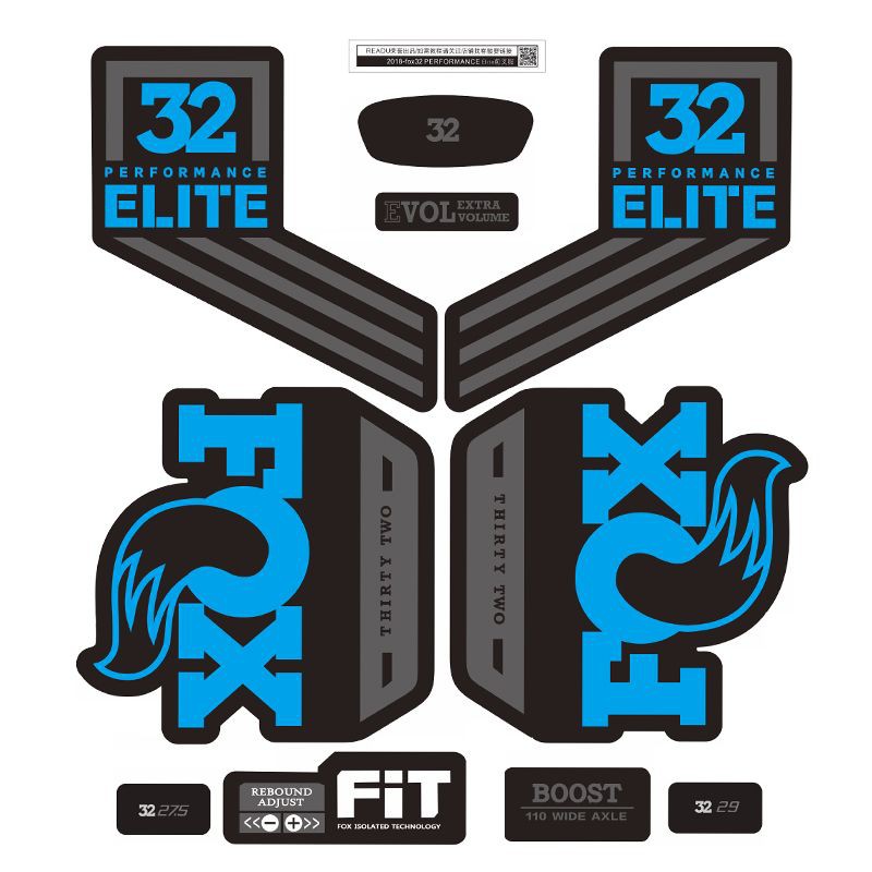 Jual custom decal FOX PERFORMANCE ELITE 32 34 36 bisa request warna zun ...