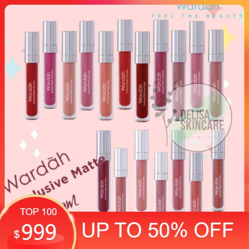 Jual WARDAH Exclusive Lip Cream Varian 18 Warna -- ORI 100% - DELISA ...