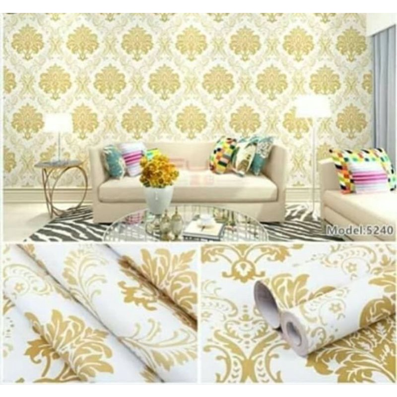 Jual Wallpaper sticker dinding murah ± 8m x 45cm tidak sampai 10m batik ...