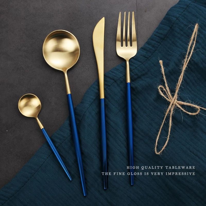 Jual Set Alat Makan Stainless Steel 4 Pcs Desain Elegan untuk Dekorasi ...