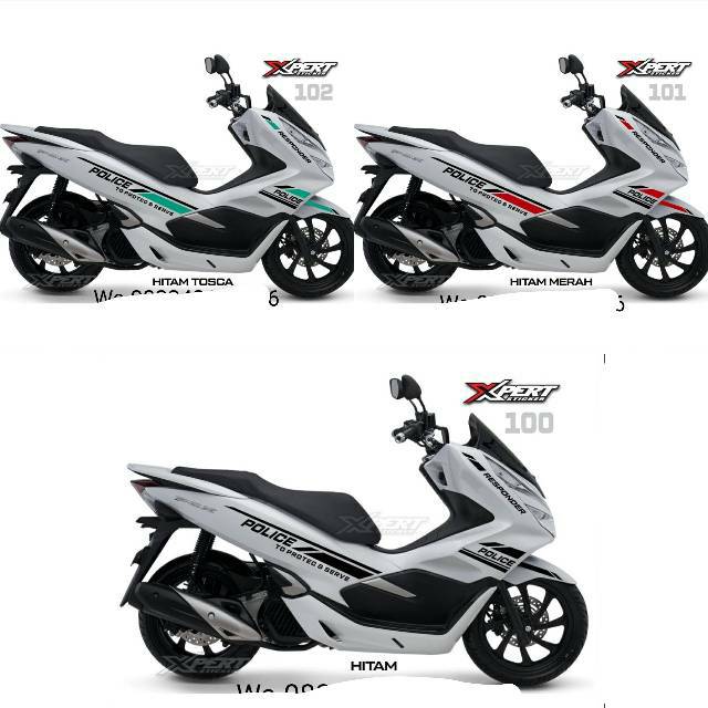 Jual Stiker motor pcx / Sticker body Pcx cutting sticker pcx putih ...