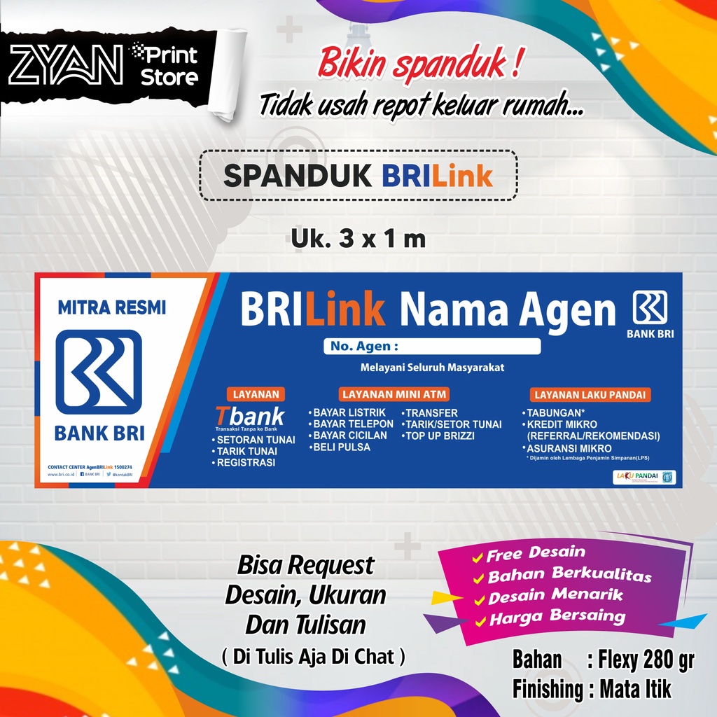 Jual SPANDUK BANNER AGEN BRI LINK | Shopee Indonesia