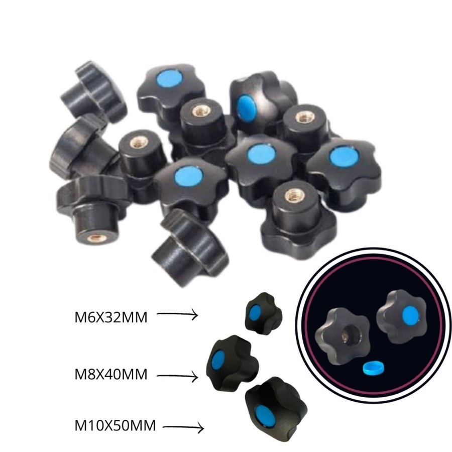 Jual Knob mur bintang kenop bintang Female thread screw star | Shopee ...