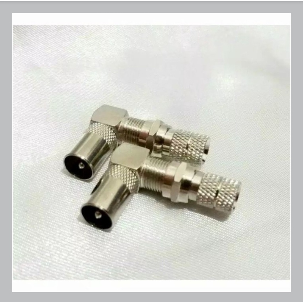 Jual Jack Colokan Konektor Antena TV Besi Drat L Cowok / Colokan TV ...