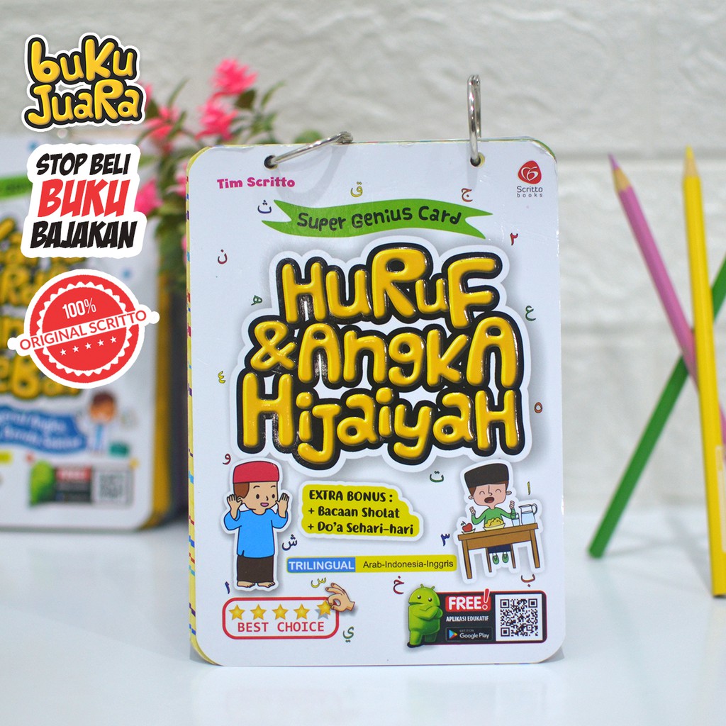 Jual SUPER GENIUS CARD : HURUF & ANGKA HIJAIYAH Buku Kartu Aktivitas ...