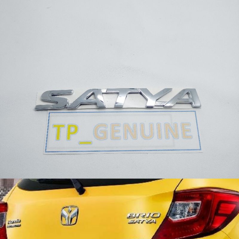 Jual Emblem logo tulisan SATYA honda brio ori murah | Shopee Indonesia