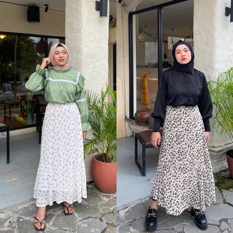 Jual ROK MOTIF | Rosella Pattern Skirt | Rok bunga | Floral Skirt ...